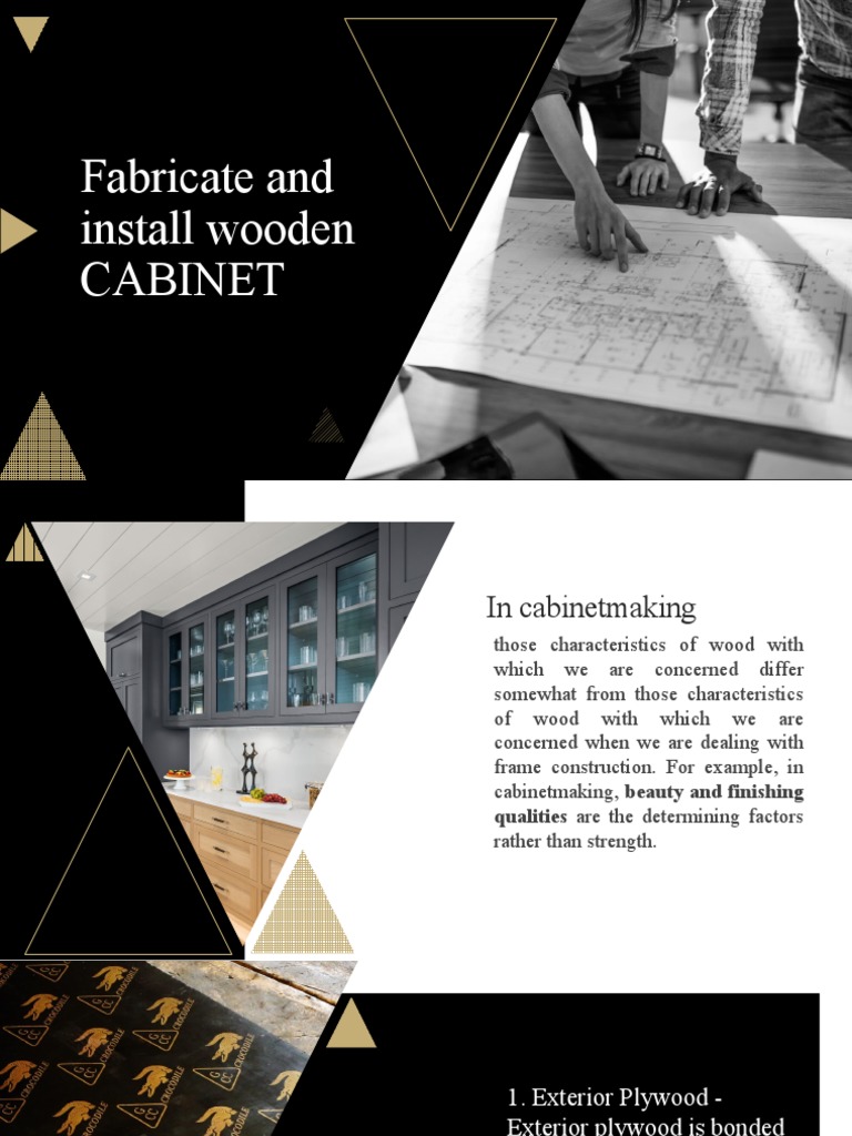 Fabricate and Install Wooden CABINET | PDF | Cabinetry | Plywood