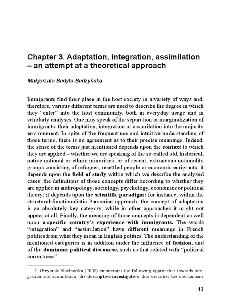Immigrant Integration and Assimilation Stages | PDF | Social Capital ...