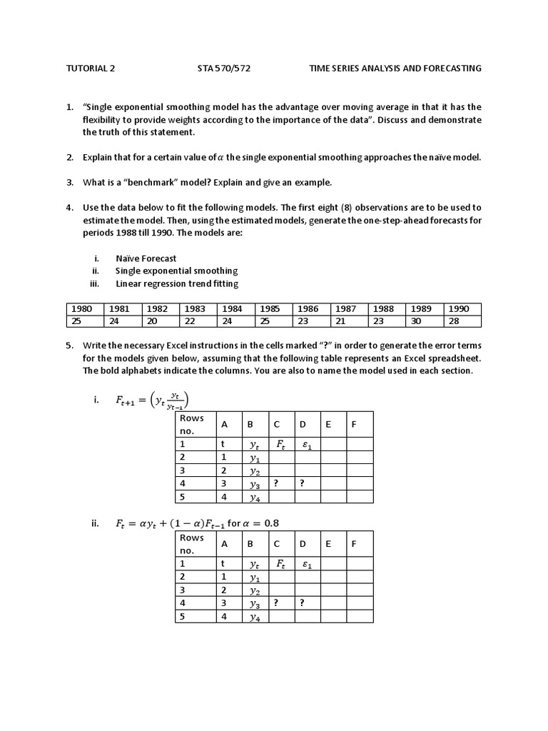 Tutorial-Topic 2 | Download Free PDF | Forecasting | Time Series