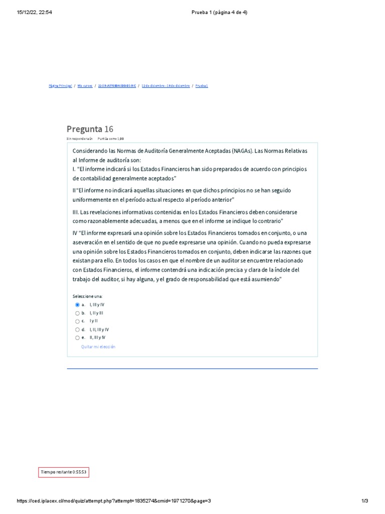 Prueba 1 (Pã¡gina 4 de 4) | PDF | Auditoría | Estado financiero