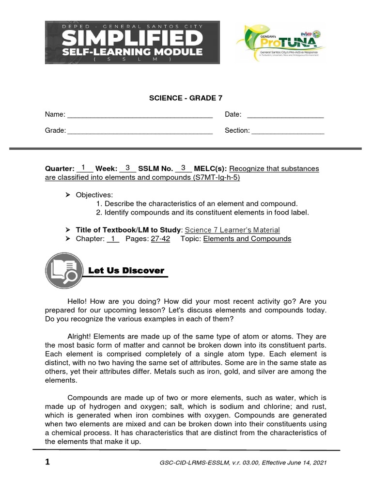 Science - Grade 7: Let Us Discover | PDF | Chemical Substances ...
