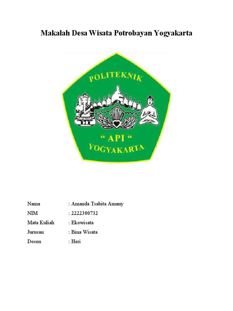 Makalah Desa Wisata Potrobayan | PDF