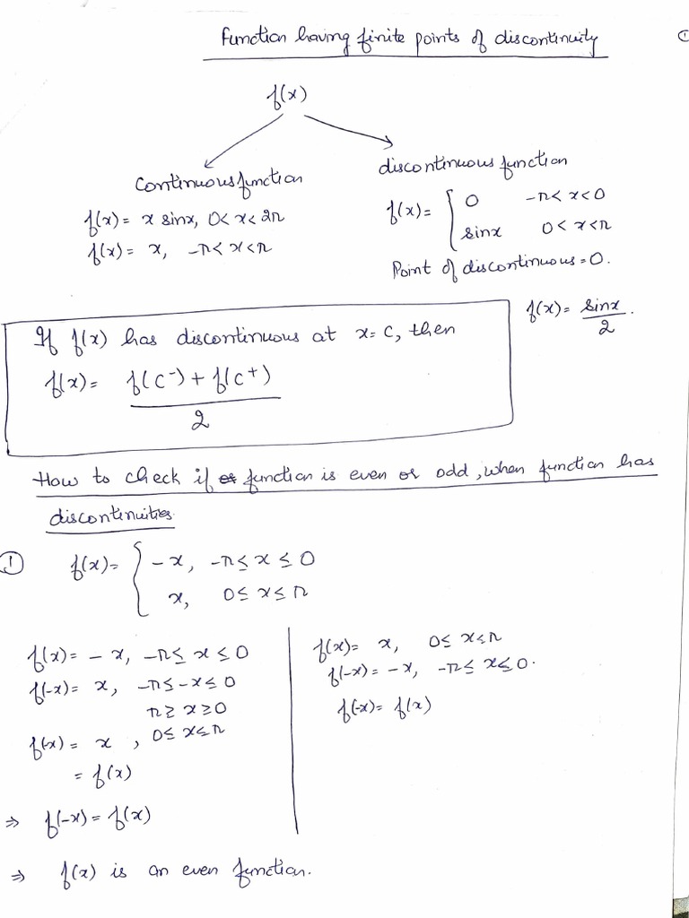 Fourier Seriesfunctions Having Finite Points Of Discontinuity Pdf