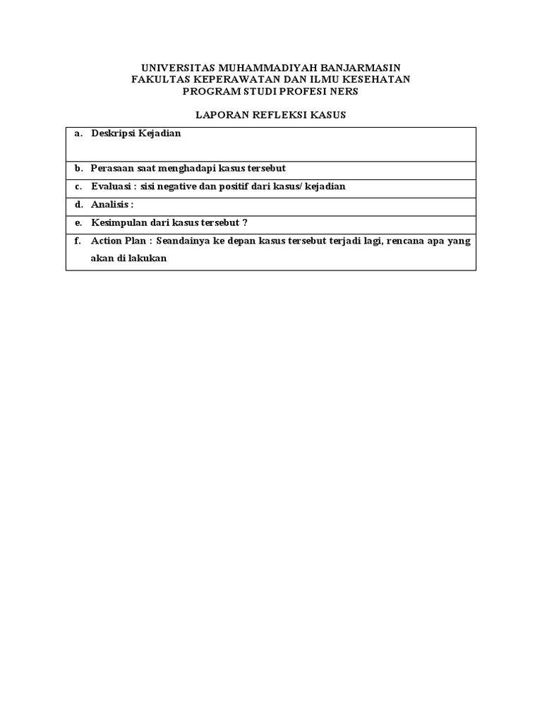 Laporan Refleksi Kasus | PDF