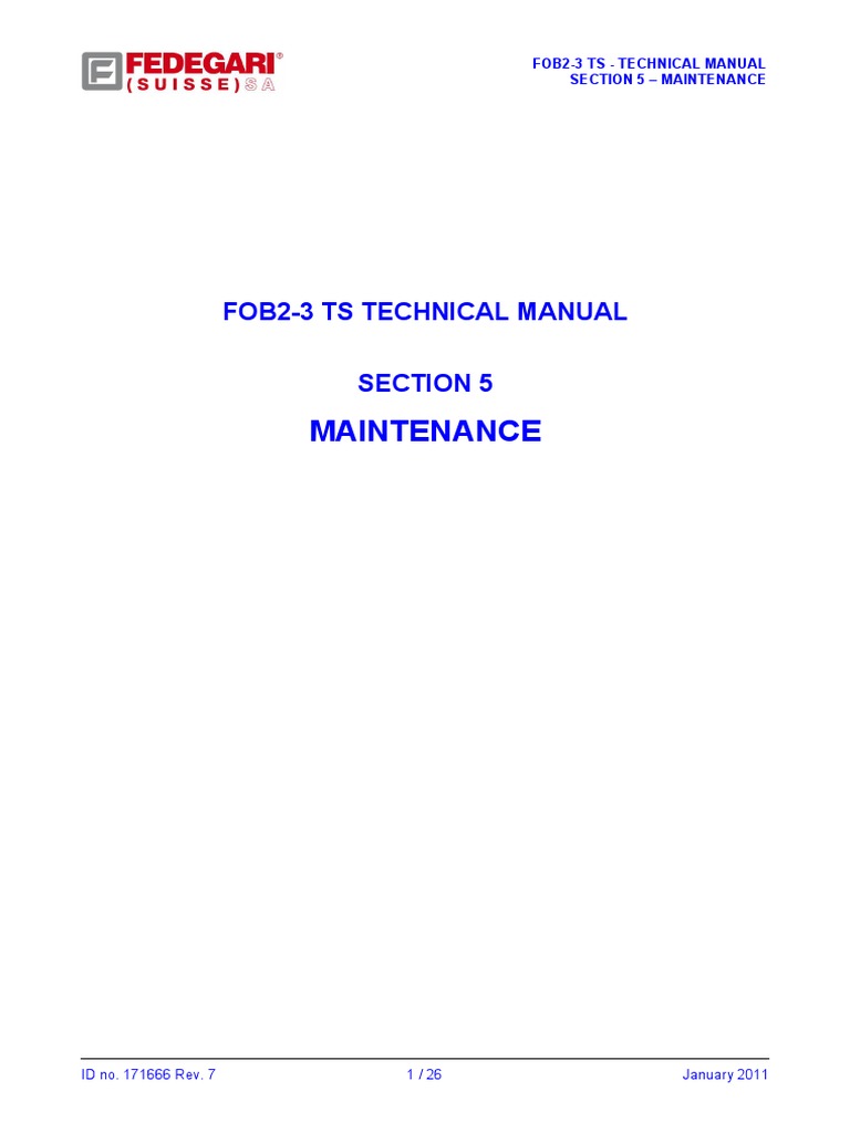FOB2-3 TS - Technical Manual - Section 5 - Maintenance | PDF | Calibration | Pressure Measurement