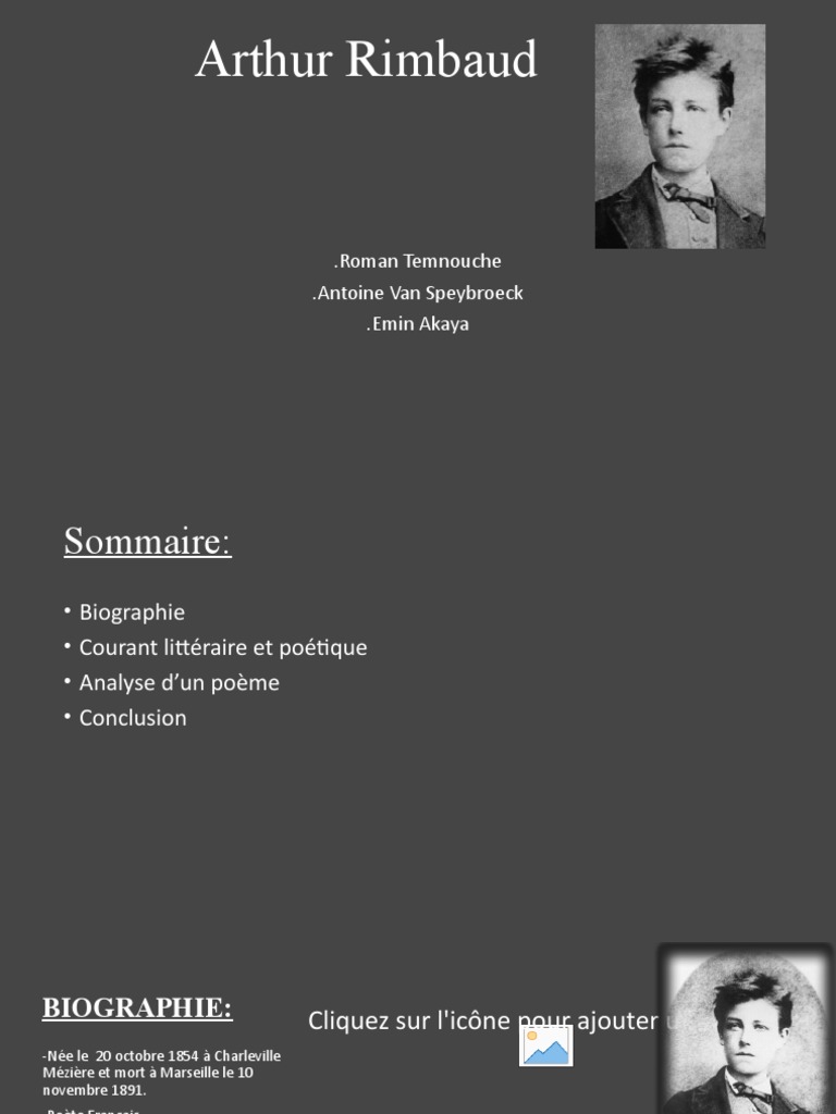 Arthur Rimbaud Exposé | PDF