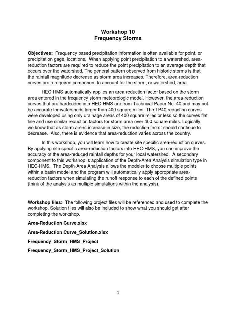 W10 Frequency Storm | PDF | Drainage Basin | Discharge (Hydrology)
