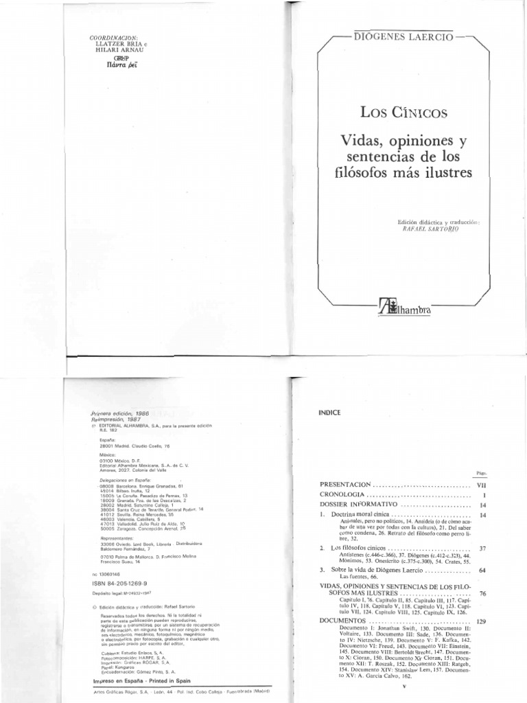 Los Filosofos Cinicos | PDF | Sócrates | Augusto