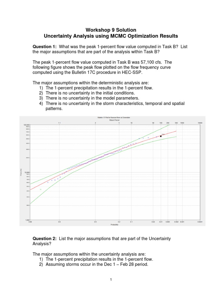 WS9 Uncertainty Analysis Using MCMC Optimization Results | PDF | Flood | Uncertainty