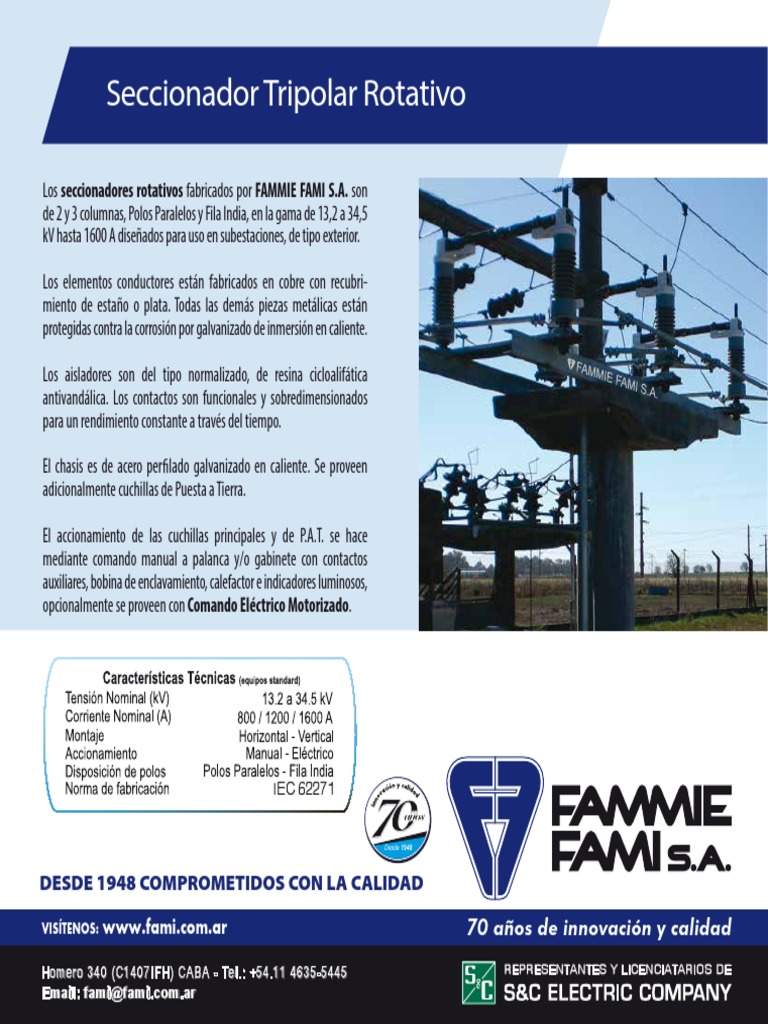 Seccionador Tripolar Rotativo | PDF