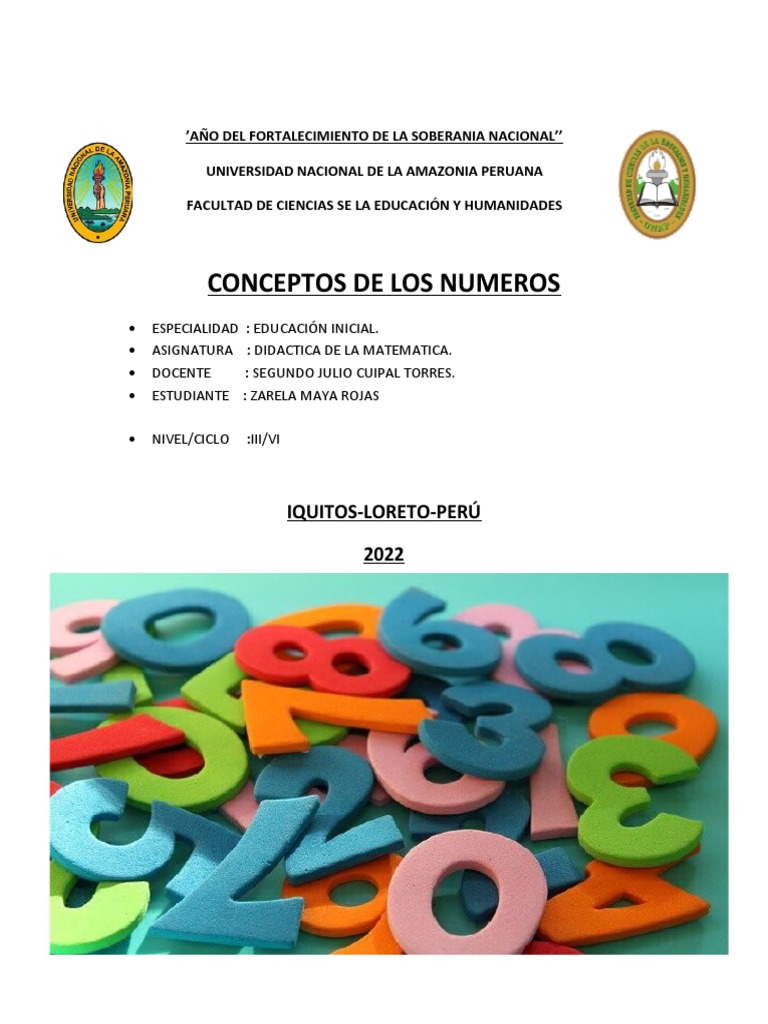 Conceptos de Los Numeros | PDF | Método de enseñanza | Aprendizaje