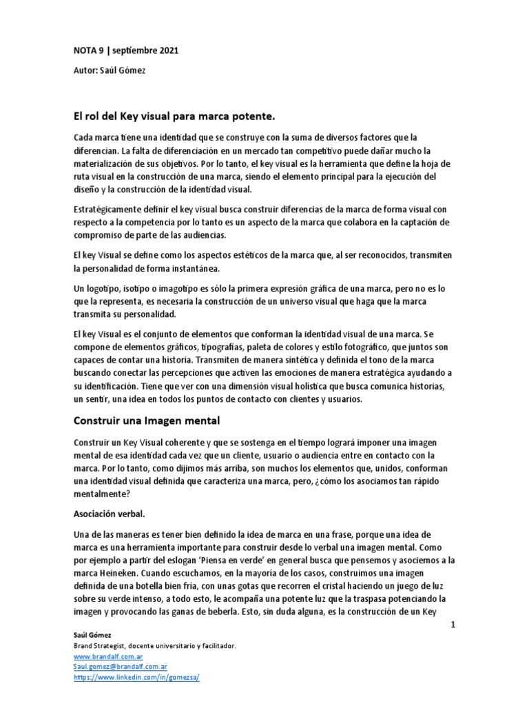 NOTA 09-Key Visual-Saul-Gomez-v1 | PDF | Marca | Color