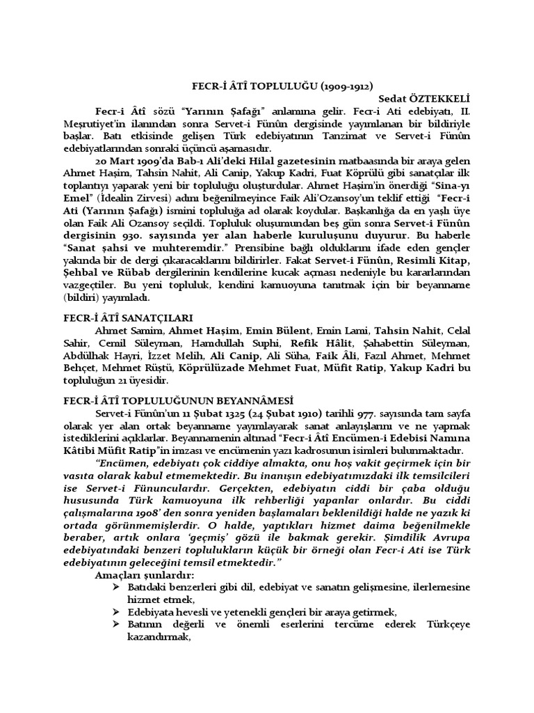Fecr-I Ati Dönemi | PDF