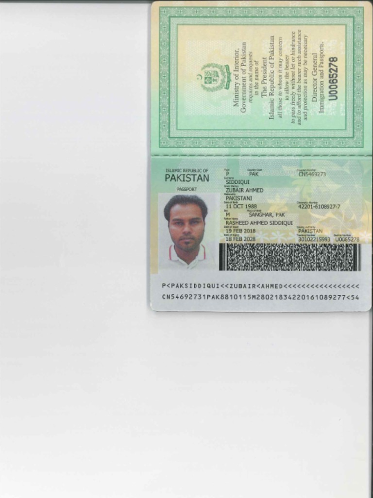 Passport Zubair | PDF