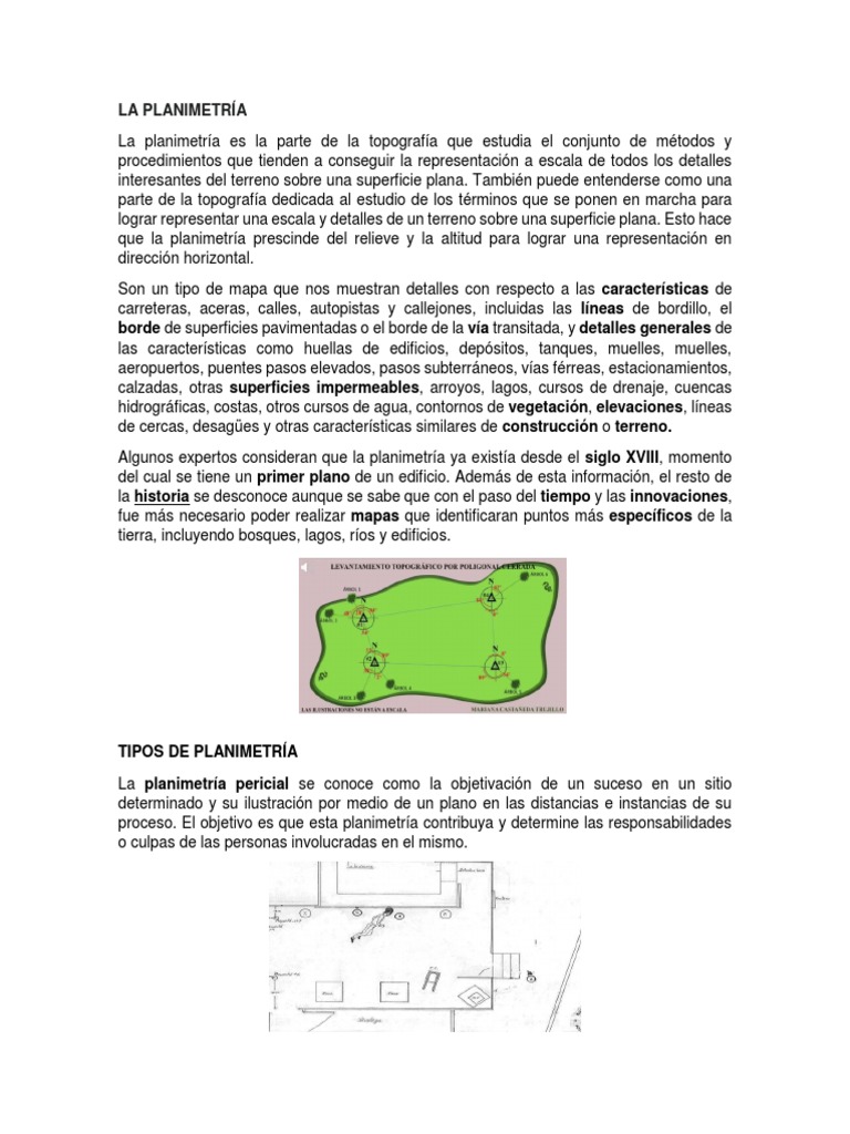 Definición y Tipos de Planimetría | PDF | Medición | Topografía