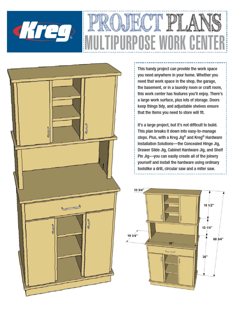 Kreg Multipurpose Work Center | PDF | Cabinetry | Door