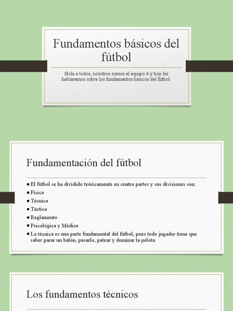 Fundamentos Básicos Del Futbol | PDF | Asociación de Futbol ...