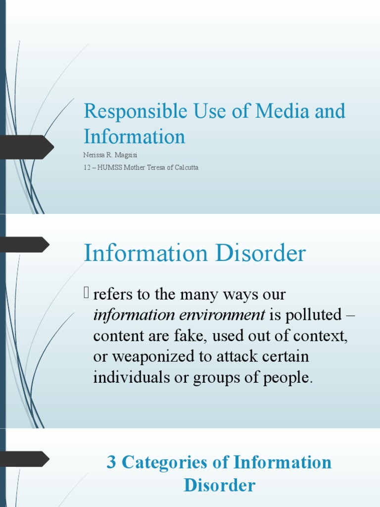 Responsible Use of Media and Information | PDF