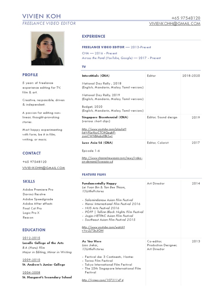 Vivien Koh CV 2020 | PDF