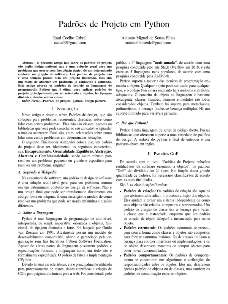 Padrões de Projeto em Python: Uma Abordagem sobre os Principais Padrões ...