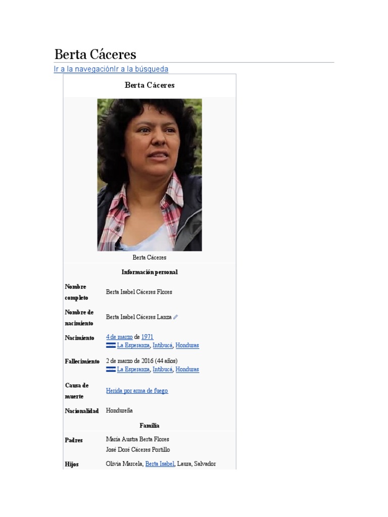 Berta Cáceres | PDF