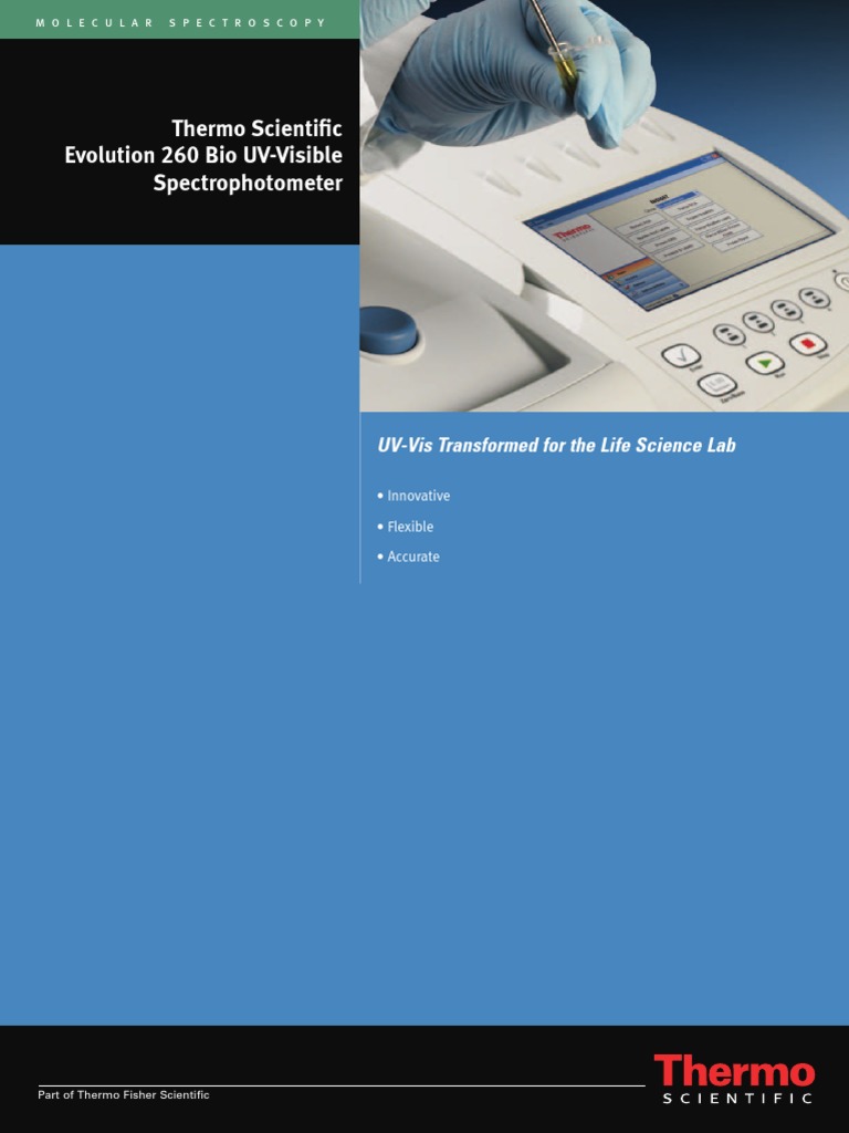 Thermo Scientific Evolution 260 Bio UV-Visible Spectrophotometer | PDF ...