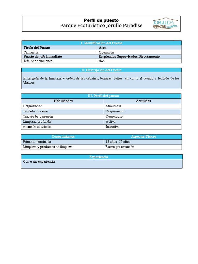 Perfil Camarista | PDF