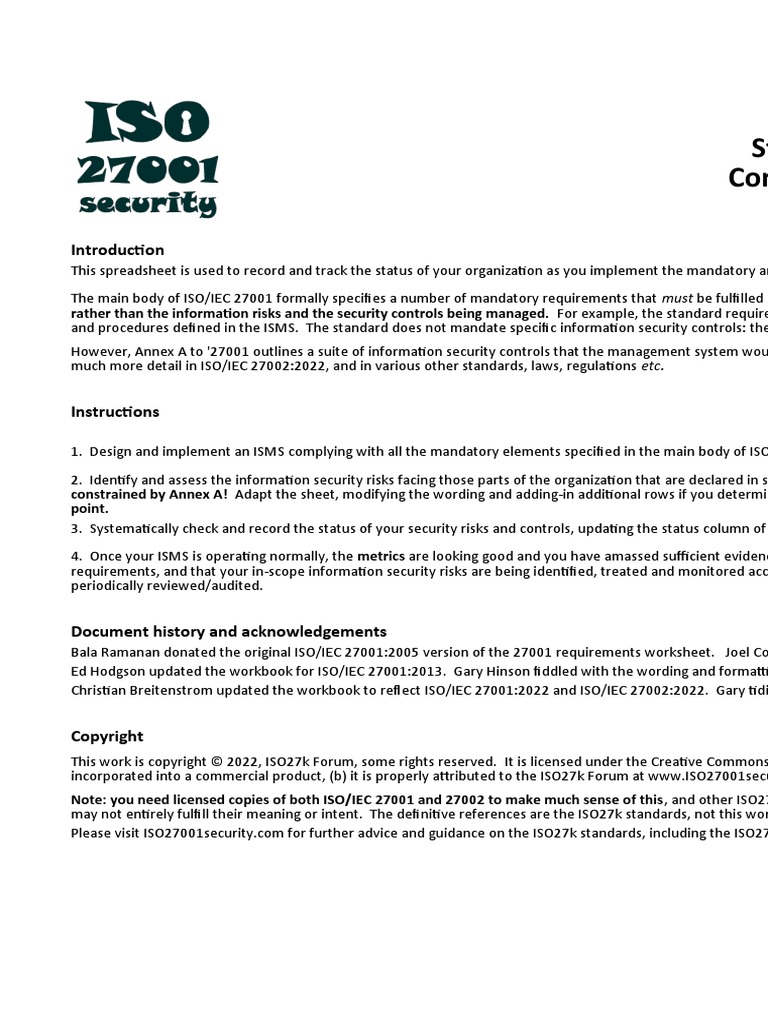 ISO27k ISMS 6.1 SoA 2022 | PDF | Information Security | Risk