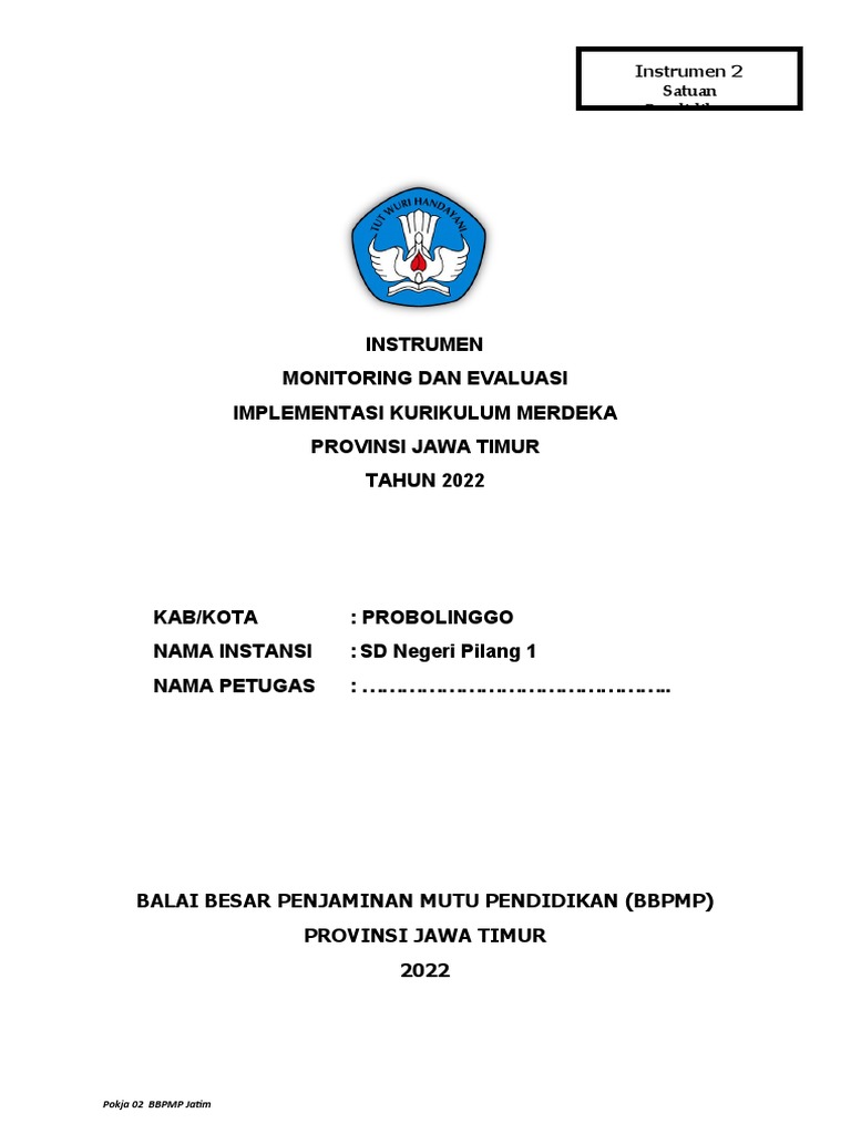 Instrumen Pendampingan IKM - Sekolah Reve | PDF