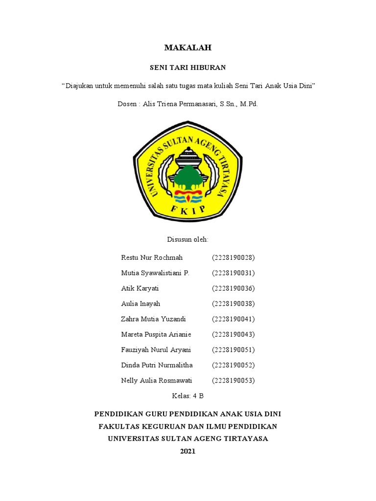 Fungsi Tari sebagai Sarana Hiburan | PDF