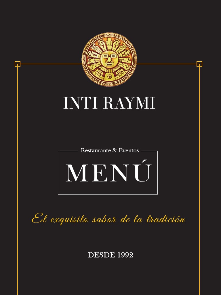 Carta Inti Oficial Ai | PDF | Preparación de comida y bebida | Cocina ...