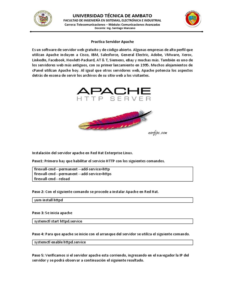Instalación Y Configuración De Un Servidor Web Apache Con Php Mysql Y Ftp En Red Hat Enterprise
