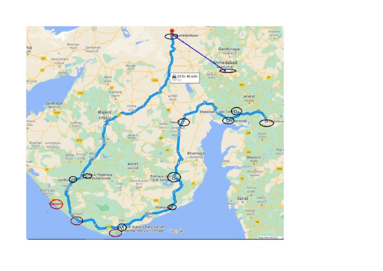 Palitana - Girnar Ji Map | PDF
