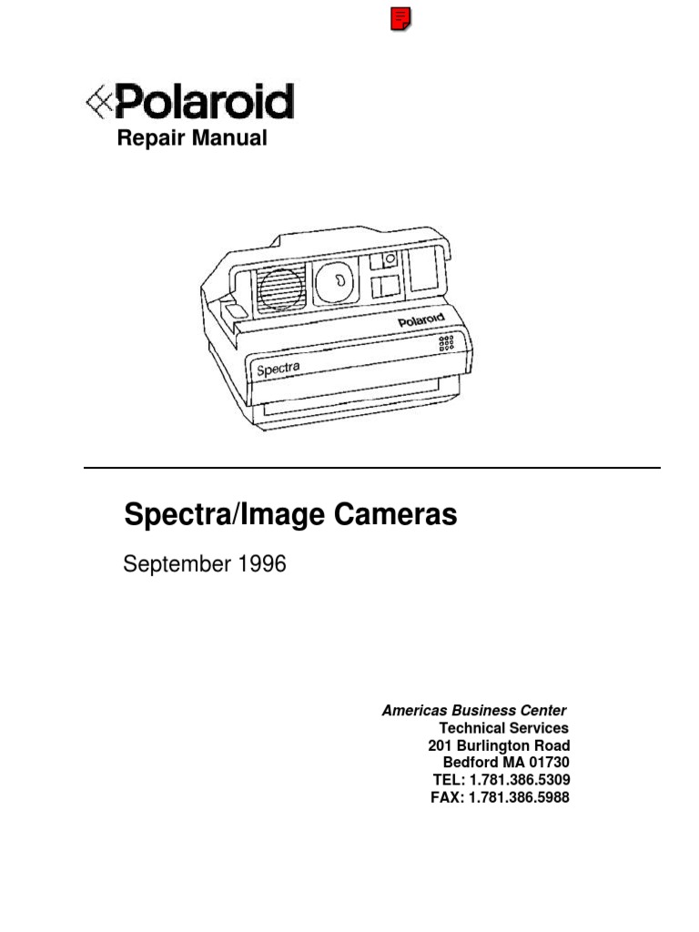 Polaroid Spectra Repair Manual 6289115 | PDF | Camera | Flash (Photography)