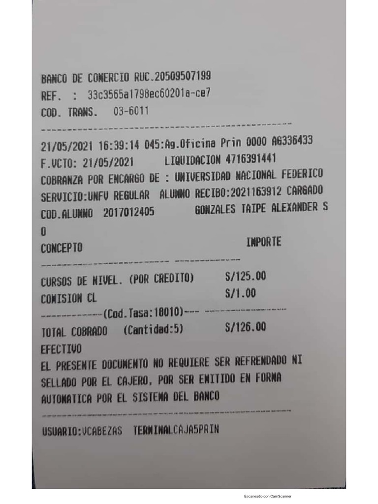 Vaucher de Pago | PDF