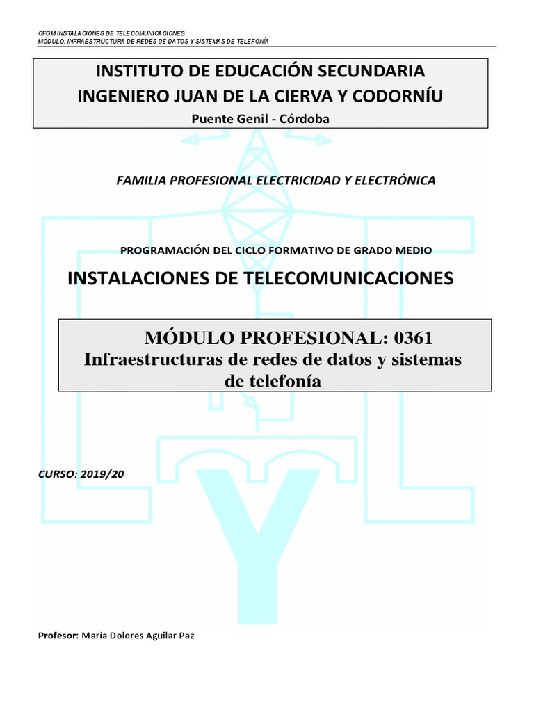 ProgramaciónDidáctica 1IT IRDST 2019-2020 | PDF | Central telefónica ...