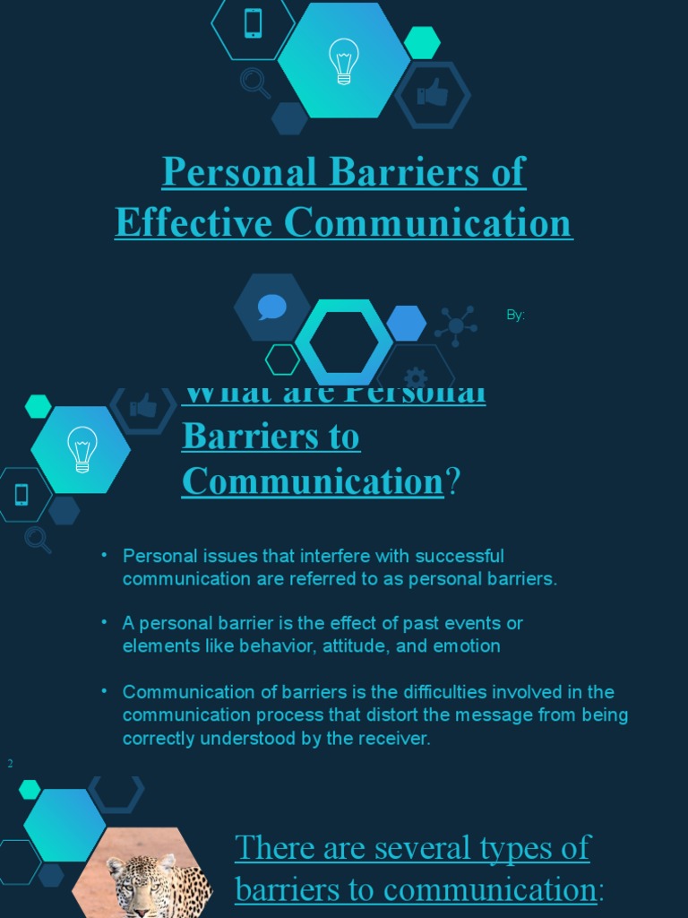 Personal Barriers of Communication | PDF | Communication | Attitude ...