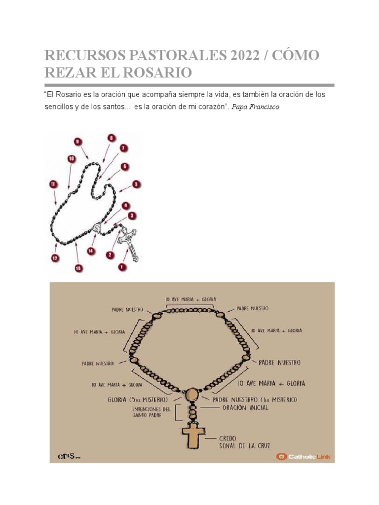 Cómo Rezar el Santo Rosario | PDF | Rosario | María, madre de Jesús
