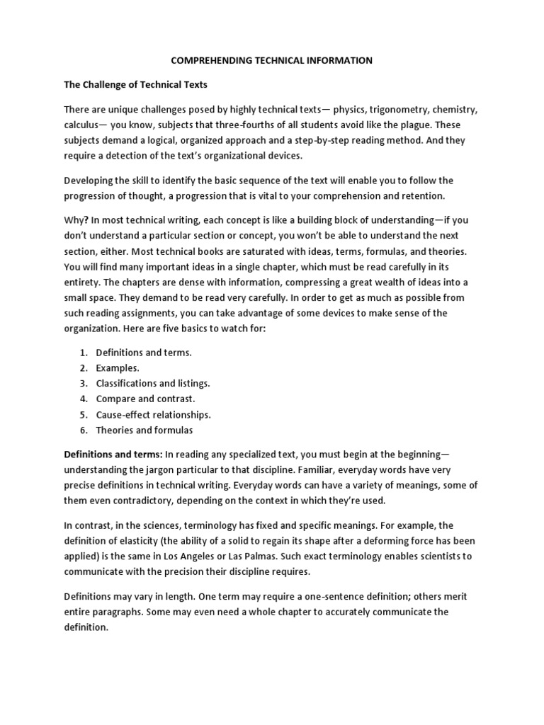 Mastering Technical Text Comprehension | PDF | Causality | Concept