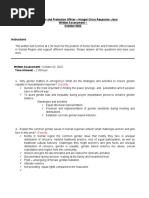 WFP Written Test Draft | PDF | Test (Assessment) | Cognition