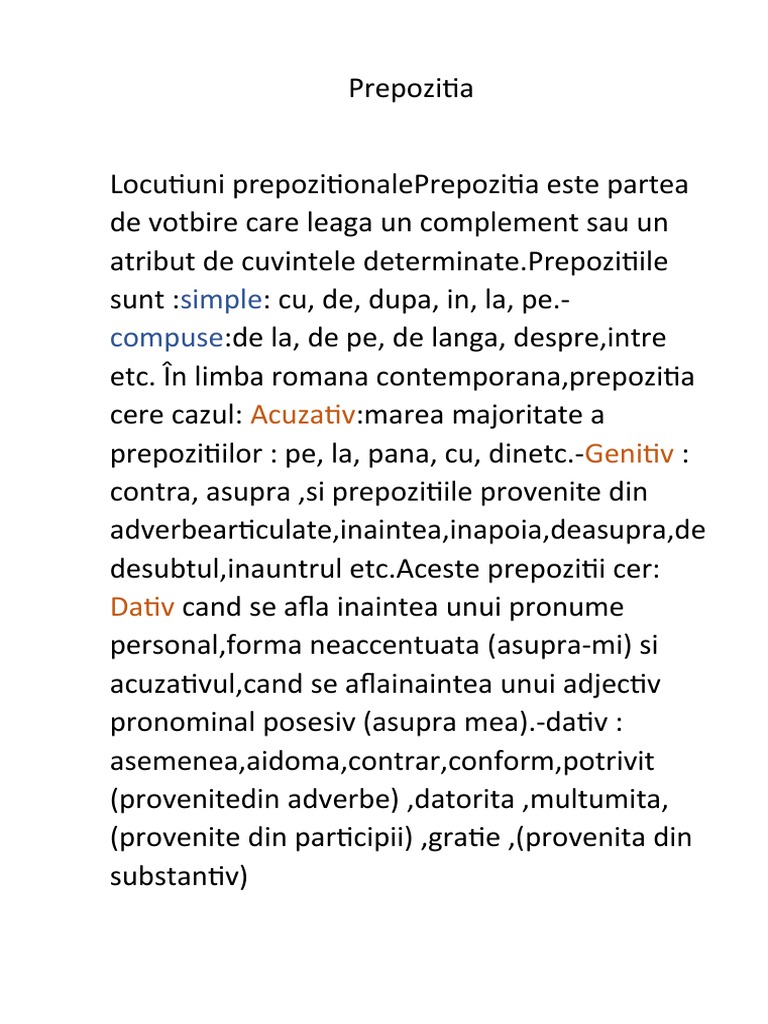 Prepozitia | PDF