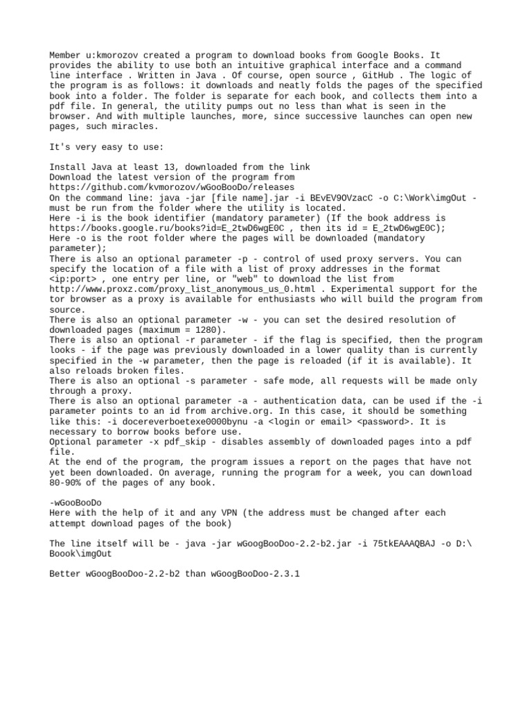 Google Books Download | PDF | Proxy Server | Java (Programming Language)