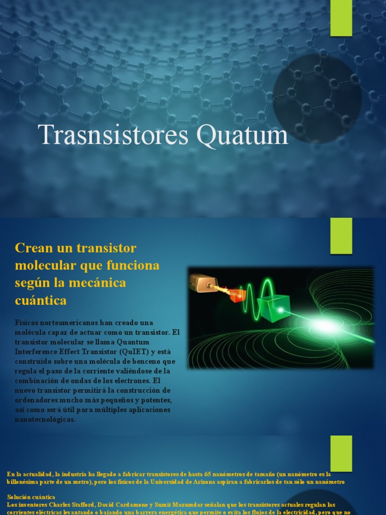 Trasnsistores Quatum | PDF | Transistor | Química
