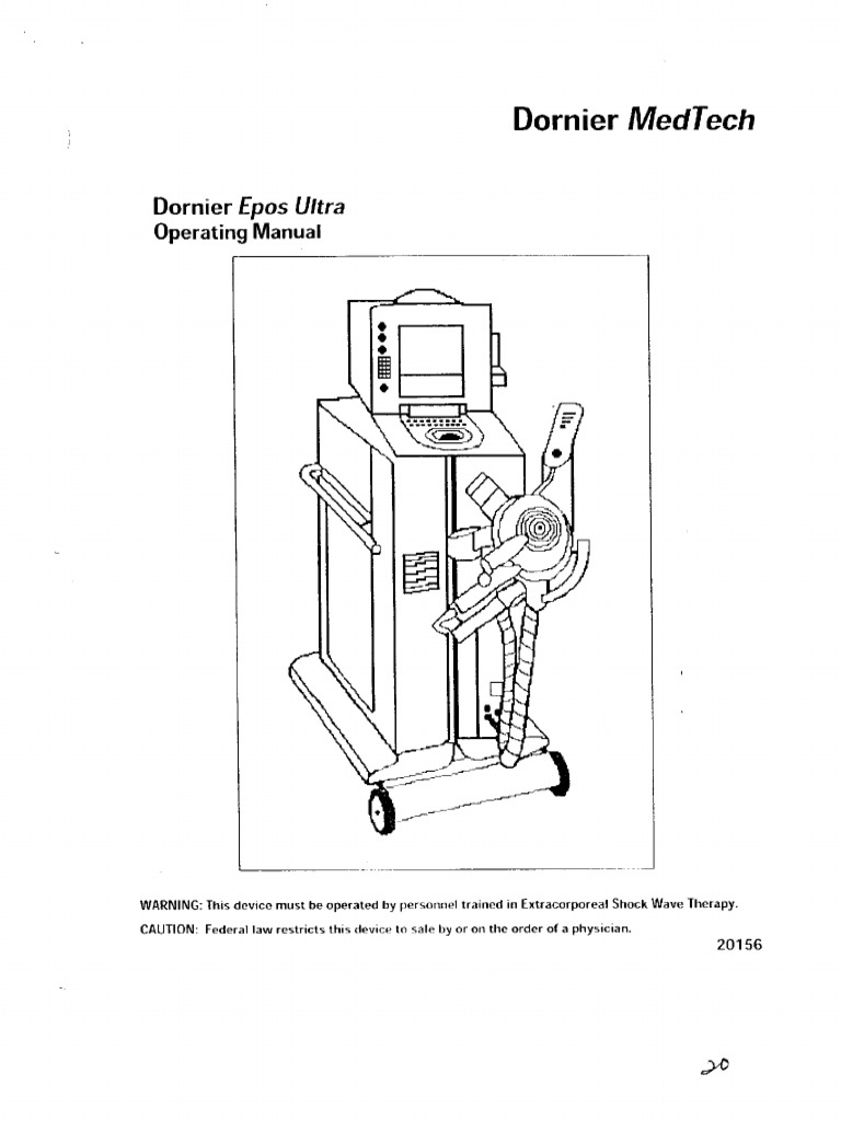 Dornier Medtech: Dornier Epos Ultra Operating Manual | PDF | Pain | Anesthesia