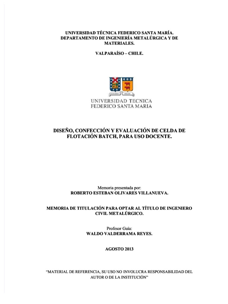 Flotacion Batch | PDF | Laboratorios | Agua Flotacion Batch | PDF | Laboratorios | Agua