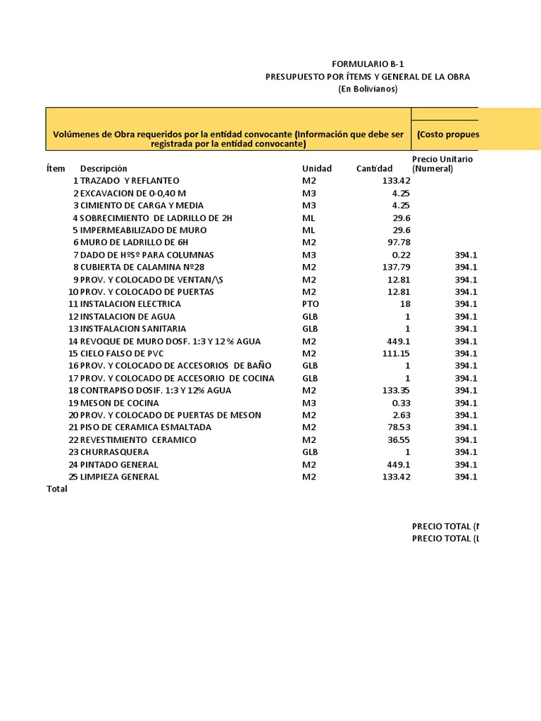 PRESUPUESTO | PDF | Materiales de construcción | Diseño arquitectonico