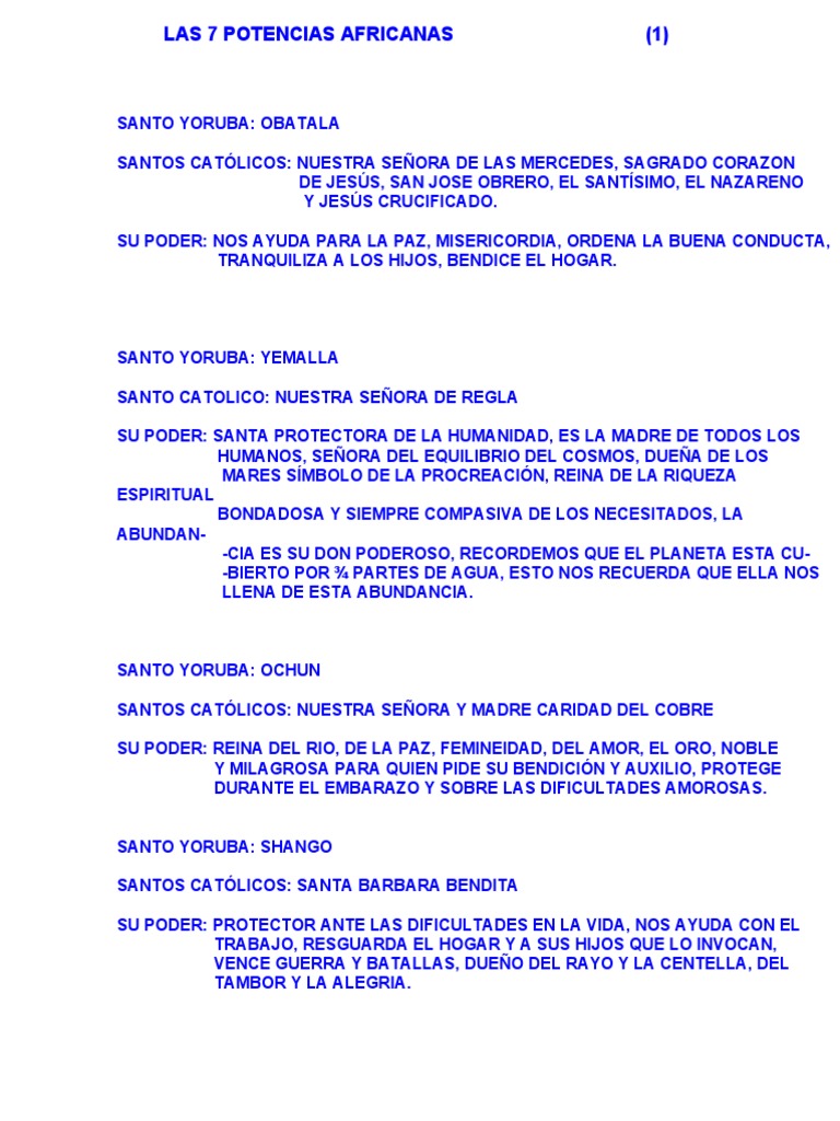 Las 7 Potencias Africanas | PDF | Religiones religiosas