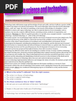 Life Without Modern Technology | PDF | Reading Comprehension ...