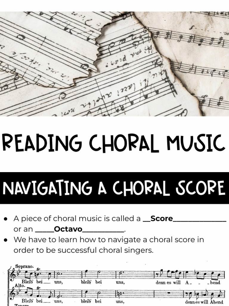 Understanding Choral Scores and Parts | PDF | Clef | Elements Of Music