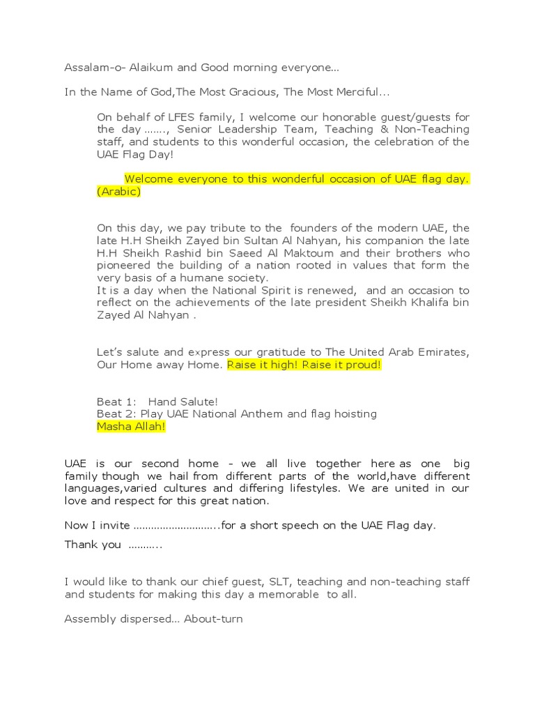 Flag Day Speech | PDF